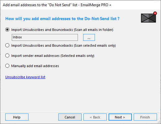 EmailMerge Do Not Send List | Standss.com